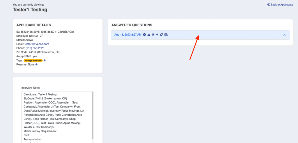How to View applicants - Interview Magic